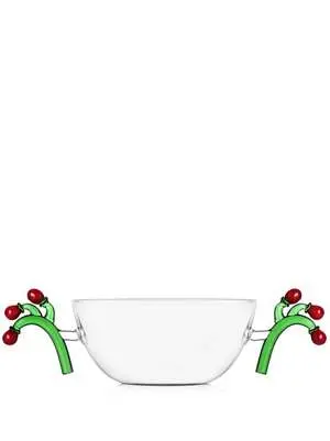 ICHENDORF MILANO Cylindrical-design Glass Bowl - White