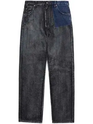 MAISON MARGIELA Panelled Straight-leg Jeans - Grey