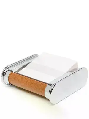GRAF LANTZ Epsom Leather Notelet Box - Silver