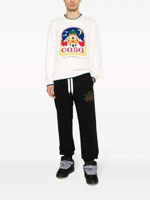 Casablanca Rainbow Crayon Temple-embroidery Track Pants