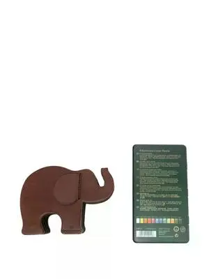 GRAF LANTZ Small Elephant Leather Pen Holder - Brown