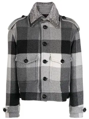 Etro Plaid Wool Blend Jacket