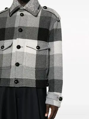 Etro Plaid Wool Blend Jacket