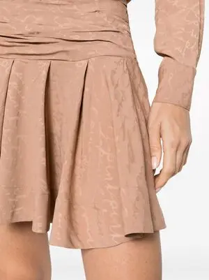 Pinko Arzach Logo Jacquard Shirt Dress - Neutrals