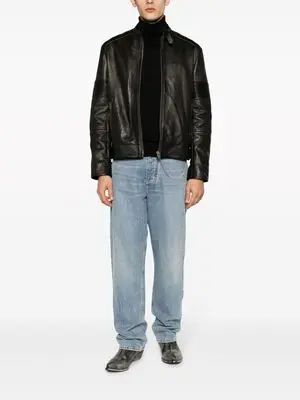Zadig&Voltaire Lean Zip-up Leather Biker Jacket