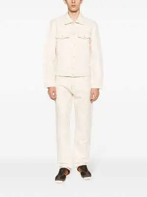 Casablanca Monogram-jacquard Denim Jacket - Neutrals