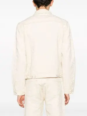 Casablanca Monogram-jacquard Denim Jacket - Neutrals