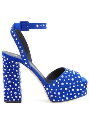 GIUSEPPE ZANOTTI 120mm Betty Sparkle Sandals - Blue