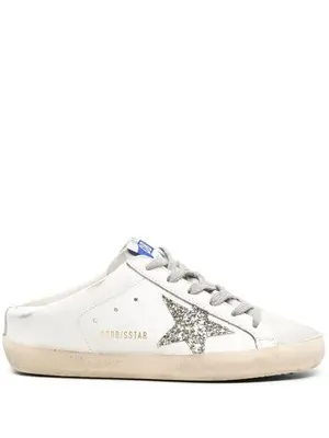 GOLDEN GOOSE Super-star Leather Mules - White