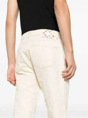 Casablanca Monogram-jacquard Straight-leg Jeans