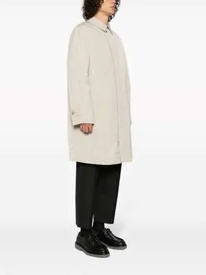 Aspesi Single-breasted Padded Raincoat - Neutrals