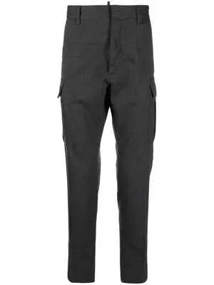 Dsquared2 Mid-rise Tapered-leg Trousers - Grey