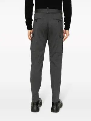 Dsquared2 Mid-rise Tapered-leg Trousers - Grey