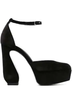 SERGIO ROSSI 85mm Velvet-finish Sculpted-heel Pumps