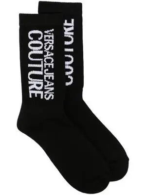 Versace Stretch-cotton Ankle Socks - Black