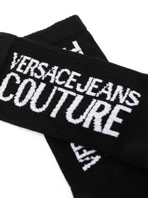 Versace Stretch-cotton Ankle Socks - Black