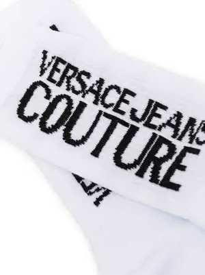 Versace Logo-print Ankle Socks - White