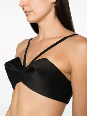 Versace Gathered Bustier Crop Top
