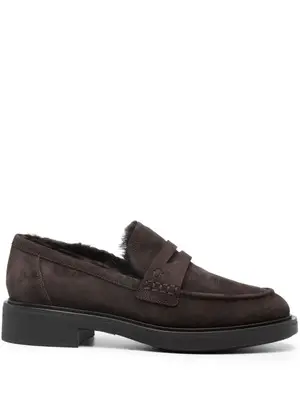 GIANVITO ROSSI Harris Round-toe Loafers - Brown