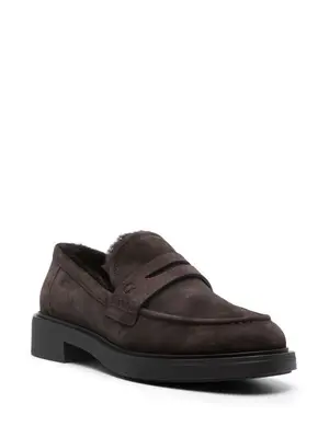 GIANVITO ROSSI Harris Round-toe Loafers - Brown