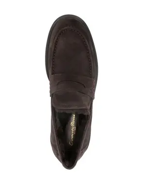 GIANVITO ROSSI Harris Round-toe Loafers - Brown