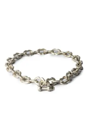 PARTS OF FOUR Charm Chain Choker Necklace - Silver