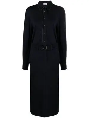 Brunello Cucinelli Monili Chain-embellished Shirt Dress - Blue