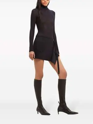 COURREGES Draped Stretch-wool Miniskirt