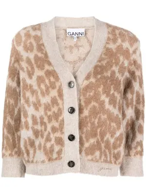 Ganni Ribbed Cardigans For Women