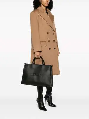 LANVIN Logo-embossed Leather Tote