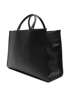 LANVIN Logo-embossed Leather Tote