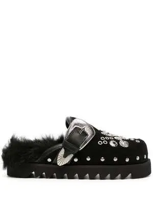 Toga Studded Faux-fur Mules