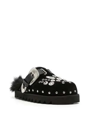 Toga Studded Faux-fur Mules
