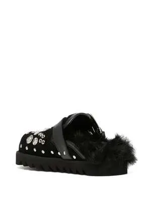 Toga Studded Faux-fur Mules