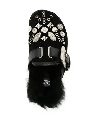 Toga Studded Faux-fur Mules