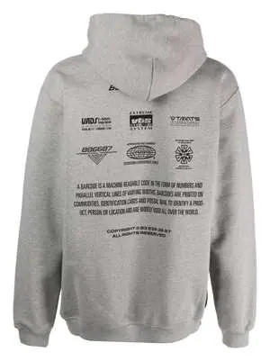 VTMNTS Movie Barcode Definition Cotton Hoodie - Grey