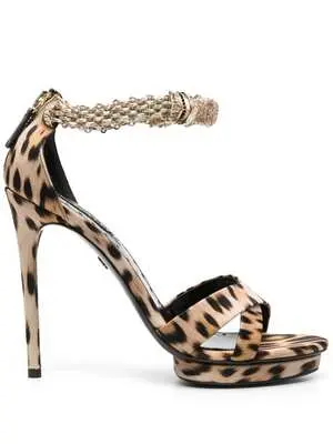 Roberto Cavalli 125mm Leopard-print Sandals