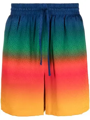Casablanca Peace Gradient Silk Shorts