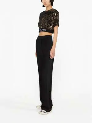 Palm Angels Sequin-embellished Crop Top
