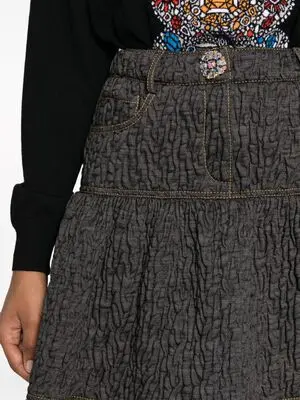 Moschino Peplum-hem Quilted Skirt