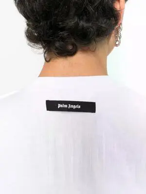 Palm Angels Logo-patch Cropped T-shirt