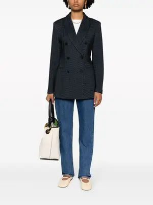 Emporio Armani Double-breasted Herringbone Blazer