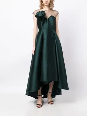 Sachin & Babi Blakely Satin-finish Gown - Green