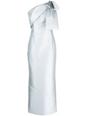 Sachin & Babi Bonnie Satin-finish Gown - Blue