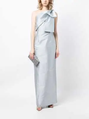 Sachin & Babi Bonnie Satin-finish Gown - Blue
