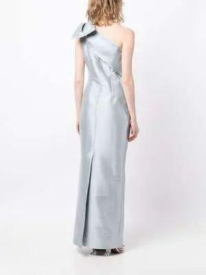 Sachin & Babi Bonnie Satin-finish Gown - Blue