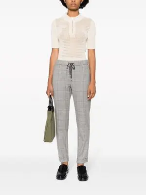 Lorena Antoniazzi Plaid Virgin Wool Trousers
