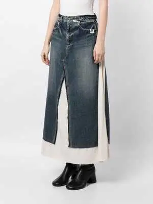 Mihara Yasuhiro Layered Denim Skirt