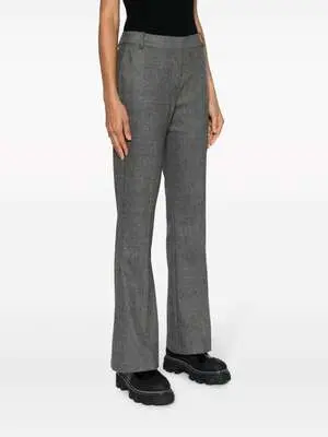 Pinko Check-print Flared Trousers
