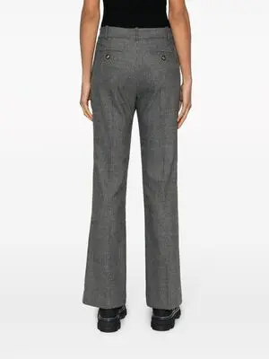 Pinko Check-print Flared Trousers